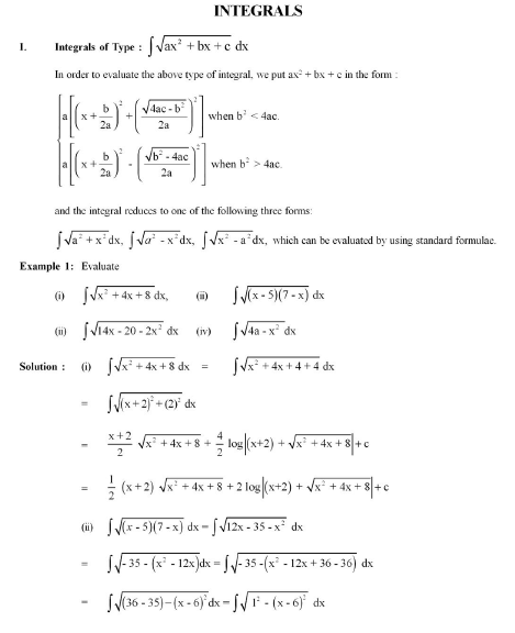 CBSE Book Class 12 Maths Integrals